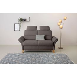 2-Sitzer Home Affaire "Westerland", grau, B:166cm H:90cm T:89cm, 98% Polyester 2% Polyamid, Sofas, 2-Sitzer, Federkern-Polsterung. wahlweise mit Armlehnfunktion