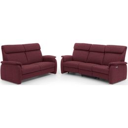 2-Sitzer Home Affaire "Turin auch mit Easy care-Bezug: leicht mit Wasser zu reinigen", rot (bordeaux), B:156cm H:107cm T:97cm, Sofas, 2-Sitzer, mit hochwertigem Federkern, hoher R&uuml;cken bietet besonderen Komfort