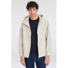 Outdoorjacke Replay, Herren, Gr. L, wei&szlig; (alabaster), Web, Obermaterial: 100% Polyester, regular fit, angesetztes B&uuml;ndchen, Jacken Outdoorjacke, mit praktischer Kapuze