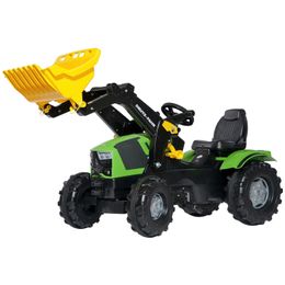Tretfahrzeug Rolly Toys "Deutz-Fahr 5120", gr&uuml;n, Tretfahrzeuge, KinderB:53cm H:81cm T:142cm, Kunststoff, Tretfahrzeug, Kindertraktor mit Lader, B:53cm H:81cm T:142cm