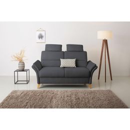 2-Sitzer Home Affaire "Westerland", grau, B:166cm H:90cm T:89cm, 100% Polyester, Sofas, 2-Sitzer, Federkern-Polsterung. wahlweise mit Armlehnfunktion