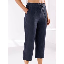 w&auml;schepur Culotte W&Auml;SCHEPUR, Damen, Gr. 52/54, Normalgr&ouml;&szlig;en, marine, 100% Baumwolle, unifarben, Hosen Culotte