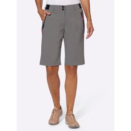 Bermudas Casual Looks, Damen, Gr. 36, Normalgr&ouml;&szlig;en, grau (anthrazit), 95% Polyamid, 5% Elasthan, unifarben, kurz, Hosen Bermudas