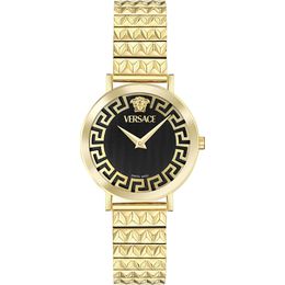 Quarzuhr Versace "Versace DAEDALUS", gold (goldfarben), Armbanduhren, Damen, Quarzuhr, Armbanduhr, Damenuhr, Swiss Made, Edelstahlarmband, analog, Saphirglas