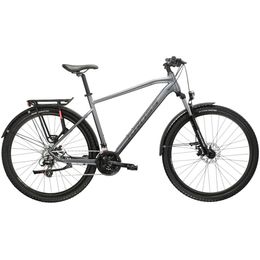 Mountainbike KROSS "KROSS MTB Hardtail Hexagon 2.0 27,5" grau 21 G&auml;nge" Gr. 38, grau (grau, schwarz), Fahrr&auml;der, Herren, 38cm, 27,5+ Zoll (69,85cm) hinten: 27,5+ Zoll (69,85cm), Mountainbike