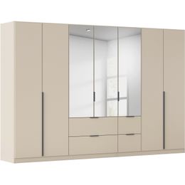Dreht&uuml;renschrank OTTO HOME "Kleiderschrank Schrank Garderobe AGORDO mit Dekor- oder Hochglanzfront", beige (beige (champagner)), B:315cm H:229cm T:54cm, Holzwerkstoff, Schr&auml;nke, Dreht&uuml;renschrank, mit Au&szlig;enschubk&auml;sten, in 7 Breiten und 2 H&ouml;hen MADE IN GERMANY
