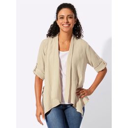 Blusenjacke Inspirationen, Damen, Gr. 42, sand, 100% Baumwolle, Jacken Blusenjacke