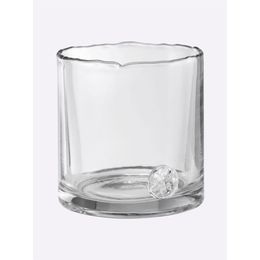Windlicht, transparent (glas), B:12cm H:12,5cm T:12cm, Kerzenhalter, Windlicht