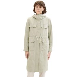 Parka Tom Tailor, Damen, Gr. L (40), gr&uuml;n (desert gr&uuml;n), Obermaterial: 55% Polyester, 45% Baumwolle. Futter: 100% Polyester, regular fit knielang, Jacken Parka, mit Brusttaschen