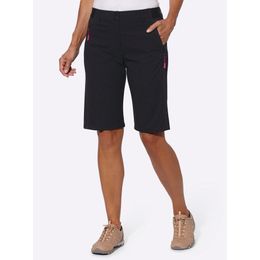 Bermudas Casual Looks, Damen, Gr. 54, Normalgr&ouml;&szlig;en, schwarz, 95% Polyamid, 5% Elasthan, unifarben, kurz, Hosen Bermudas