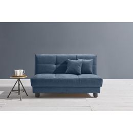 ell+ell Schlafsofa ELL + ELL "Tilda", blau, B:145cm H:90cm T:100cm, 100% Polyester, Sofas, Schlafsofa, Breite 145 cm, inkl. 2 Zierkissen