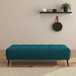 Hocker DOMO collection "Trento, mit Kufenfu&szlig; oder Einzelfu&szlig;", blau (dunkelblau), B:153cm H:45cm T:62cm, 100% Polyester, Hocker, Hocker, passend zur Serie Trento