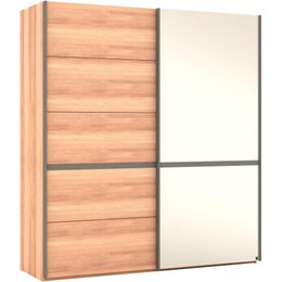 Schwebet&uuml;renschrank Musterring "Sorrent, Kleiderschrank, Schrank, Schiebet&uuml;ren", braun, B:200cm H:217cm, Schr&auml;nke, Schwebet&uuml;renschrank, T&uuml;ren in Eiche massiv mit Kassetten-Optik, verschiedene Ma&szlig;e verf&uuml;gbar