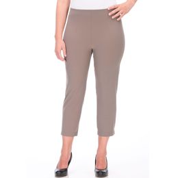 7/8-Hose KjBRAND "Susie Sensitiv 7/8", Damen, Gr. 48, N-Gr, grau (taupe), Web, Obermaterial: 75% Elasthan, 25% Polyamid, bequem 7/8-L&auml;nge, Hosen 7/8-Hose, mit hohem Elasthan-Anteil
