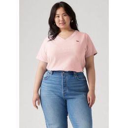 LEVI'S&reg; PLUS V-Shirt LEVI'S PLUS "V NECK TEE", Damen, Gr. XXXL (54/56), potpourri, Jersey, Obermaterial: 100% Baumwolle, figurumspielend h&uuml;ftlang, V-Ausschnitt, Shirts V-Shirt, Figurumspielende Passform