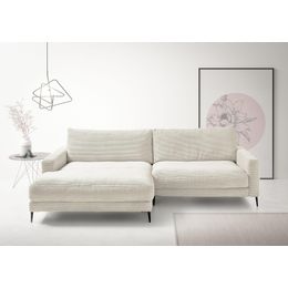 Ecksofa Home Affaire "Downtown, B/T/H: 272/190/84 cm L-Form", wei&szlig;, B:272cm H:84cm T:190cm, 88% Polyester, 12% Polyacryl, Sofas, Ecksofa, weicher Sitzkomfort auch in Cord und Boucl&eacute;, incl. Zierkissen