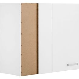 Eckh&auml;ngeschrank Optifit "Parma", wei&szlig;, B:85cm H:70,4cm T:45cm, Holzwerkstoff, Schr&auml;nke, Eckh&auml;ngeschrank, Breite 85 x 45 cm