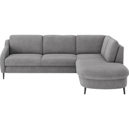 Sit & More Ecksofa SIT & MORE "Soul L-Form", grau, B:257cm H:90cm T:239cm, 95% Polyester, 5% Polyamid, Sofas, Ecksofa, wahlweise mit Bettfunktion und Bettkasten oder Schubkasten