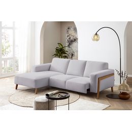 Ecksofa exxpo - SOFA FASHION "Starr, modern und klassisches Design, hochwertige Verarbeitung, bequem", grau, B:250cm H:84cm T:163cm, Sofas, Ecksofa, L-Form, wahlw. elektrische Sitztiefenverstellung, Massivholzf&uuml;&szlig;e