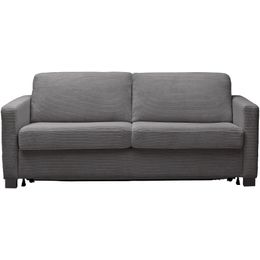 Schlafsofa Home Affaire "Vionelle, 2-Sitzer mit Kaltschaummatratze nach Wahl, Breite 166 cm", schwarz, grau, B:166cm H:81cm T:98cm, 88% Polyester, 12% Polyacryl, Sofas, Schlafsofa, Dauerschl&auml;fer mit wahlweise Standard- oder Premium-Matratze