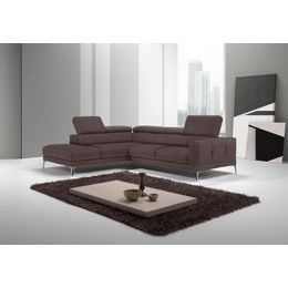 Ecksofa Egoitaliano "Claudie, Designsofa mit extrakomfortablem Sitzkomfort", braun (mokka), B:268cm H:97cm T:226cm, Luxus-Microfaser (100% Polyester) Leder &raquo;BULL&laquo; (echtes Rindsleder). Geschliffenes, pigmentiertes und behandeltes Rindsleder mit einer Dicke von 1, 3-1, 5 mm. Dieses Leder zeigt eine ziemlich weiche Hand mit einem halb undurchsichtigen Aussehen. Es handelt sich um ein gesch&uuml;tztes Lede