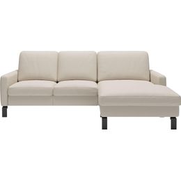 Ecksofa Home Affaire "Lecce, L-Form, Federkernpolsterung, Breite 224 cm", beige, B:224cm H:86cm T:164cm, 100% Leder, Sofas, Ecksofa, inkl. saugroboterfreundliche H&ouml;he & schmale Armlehnen
