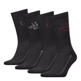 Levi's Socken LEVI'S "LEVIS REG CUT LOGO GIFTBOX 4P", Damen, Gr. 35-38, schwarz combo, Obermaterial: 69% Baumwolle, 19% Polyester, 9% Polyamid, 3% Elasthan, Socken Socken