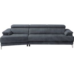 Ecksofa Egoitaliano "Soul, extravagantes Designsofa, Megasofa, super bequem, tolle Details", grau (charcoal), B:246cm H:99cm T:140cm, Sofas, Ecksofa, mit Trapez-Abschlu&szlig;element, inkl verstellbarer Kopfteile