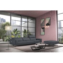 3-Sitzer Egoitaliano "Gloria, super bequem, hochwertige Verarbeitung, edles Design, Megasofa", grau (charcoal), B:327cm H:96cm T:109cm, Sofas, 3-Sitzer, beidseitig verstellbare R&uuml;ckenelemente, mit Designmetallf&uuml;&szlig;en
