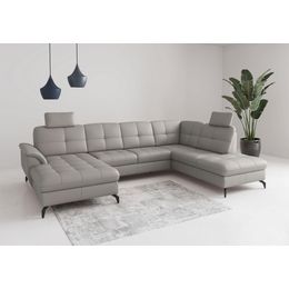 Sit & More Wohnlandschaft SIT & MORE "Zora", light grau, T:212cm, Sofas, Wohnlandschaft