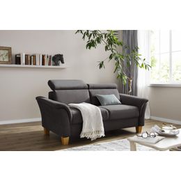 2,5-Sitzer Home Affaire "Conville", grau (fango), B:181cm H:84cm T:93cm, 100% Polyester, Sofas, 2 5-Sitzer, inkl. Kopfteilverstellung
