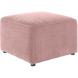 Hocker Home Affaire "Sundstrup", rosa, B:70cm H:47cm T:70cm, 100% Polyester, Hocker, Hocker, Modulserie, individuelle Zusammenstellung