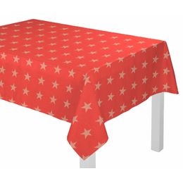 Tischdecke WIRTH "Felino" Gr. 5, rot, B:130cm L:220cm, Baumwolle, Polyester, Tischdecken, Tischdecke