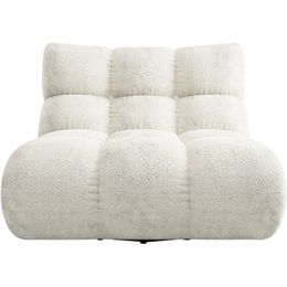 1,5-Sitzer Home Affaire "Cozy Bubble, 360 drehbarer Sessel, Breite 107cm", wei&szlig;, B:112cm H:85cm T:108cm, 100% Polyester, Sofas, 1 5-Sitzer, mit eleganter Steppung, Rundumbezug & weicher Polsterung