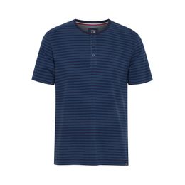 T-Shirt FQ1924 "T-Shirt FQCan", Herren, Gr. XL, blau (schwarz denim), Obermaterial: 95% Baumwolle CO. 5% Elasthan EL., regular fit normal, Rundhals, Shirts T-Shirt