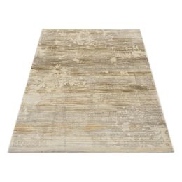 Teppich Musterring "WAVE KONTURA", bunt (beige, mehrfarbig), B:70cm H:9mm L:140cm, Polypropylen, Teppiche, Teppich, exlcusive Musterring DELUXE COLLECTION kuscheliges Microfaser Garn