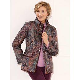 Steppjacke CLASSIC, Damen, Gr. 44, bunt (burgund, aquapetrol, bedruckt), 100% Polyester, gemustert, mehrfarbig, Jacken Steppjacke