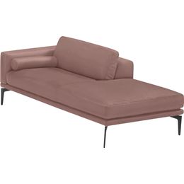 Ottomane Egoitaliano "Masu, Design trifft super Sitzkomfort, mit toller Detailverarbeitung", rosa (altrosa), B:182cm H:95cm T:97cm, Leder NUVOLE (Echtes Rindsleder). Halbnat&uuml;rliches, halbnarbiges Rindsleder mit einer nat&uuml;rlichen K&ouml;rnung von 1, 2 bis 1, 4 mm. Dieses Leder hat eine weiche, wachsartige Haptik mit mattem Aussehen und einem Wolkeneffekt. Es handelt sich um ein Naturleder, das die urspr