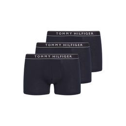Trunk "3P TRUNK DTM", Herren, Gr. XL (54), 3 Stk., blau (des sky, des sky, des sky), Jersey, Obermaterial: 95% Baumwolle, 5% Elasthan, Tommy Hilfiger Underwear, unifarben, k&ouml;rpernah, Unterhosen Trunk, mit Logobund
