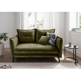 2-Sitzer Home Affaire "LAVA Breite 168 cm, modern & elegant, aktuelle Kissenoptik, bequem", gr&uuml;n, t&uuml;rkis, B:168cm H:94cm T:110cm, Sofas, 2-Sitzer, Armlehnen verstellbar