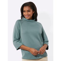 3/4-Arm-Shirt Inspirationen "Rollkragen-Shirt", Damen, Gr. 44, gr&uuml;n (jade), 50% Modal, 44% Polyester, 6% Elasthan, unifarben, Shirts 3/4-Arm-Shirt