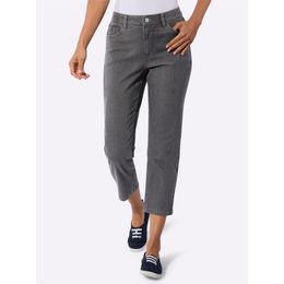 7/8-Jeans Casual Looks, Damen, Gr. 46, Normalgr&ouml;&szlig;en, grau, denim, 99% Baumwolle, 1% Elasthan, unifarben, 7/8-L&auml;nge, Jeans 7/8-Jeans