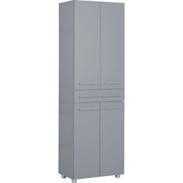Hochschrank Optifit "Bern", blau (basalt), B:60cm H:183,7cm T:34,6cm, Holzwerkstoff, Schr&auml;nke, Hochschrank