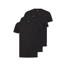 G-Star Raw V-Shirt G-STAR "SPRUCE, 3 PACK V-NECK SLEEP SHIRTS", Herren, Gr. S, schwarz, Jersey, Obermaterial: 50% Baumwolle, 45% Modal, 5% Elasthan, unifarben, regular fit normal, V-Ausschnitt, abgesteppte Kante, Shirts V-Shirt, im Regular Fit