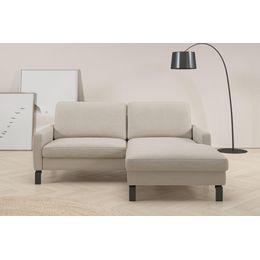 Ecksofa Home Affaire "Lecce, L-Form, Federkernpolsterung, Breite 194 cm", taupe, B:194cm H:86cm T:164cm, 100% Polyester, Sofas, Ecksofa, inkl. saugroboterfreundliche H&ouml;he & schmale Armlehnen