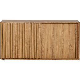 Sideboard Jahnke "FLOW SB 150", montana eiche, B:150cm H:72,4cm T:39,8cm, Holzwerkstoff, Sideboards, Sideboard, Sideboard, 2 Schiebet&uuml;ren, Breite 150 cm