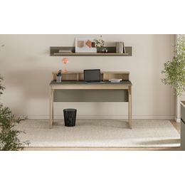 B&uuml;rom&ouml;bel-Set Home Affaire "Stranda im Scandi-Style, Home Office, B&uuml;ro in zwei Farben verf&uuml;gbar", eukalyptus skandi eiche, Holzwerkstoff, Arbeitsm&ouml;bel-Sets, B&uuml;rom&ouml;bel-Set, enth&auml;lt Schreibtisch und Wandboard