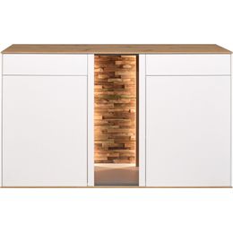 M&auml;usbacher Kommode M&Auml;USBACHER, ice wei&szlig; supermatt, asteiche, B:159cm H:90cm T:42cm, Sideboards, Kommode, Faro Sideboard B 159 cm, inkl. Beleuchtung, Push to open Funktion