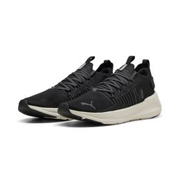 Laufschuh Puma "SOFTRIDE SYMMETRY FUZION LS", Damen, Gr. 47, schwarz (Puma schwarz, dusky gray, vapor gray), Textil, Schuhe Laufschuh