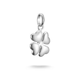 Charm-Einh&auml;nger Thomas Sabo "Charm Gl&uuml;cksklee 3D - Connect", silber (silberfarben), Charms, Damen, Silber 925 (recycelt), Charm-Einh&auml;nger